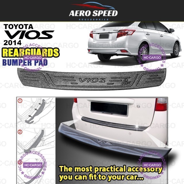 Toyota Vios 2014 - 2018 Rear Bumper Guard Bumper Pad Protector - Black ...
