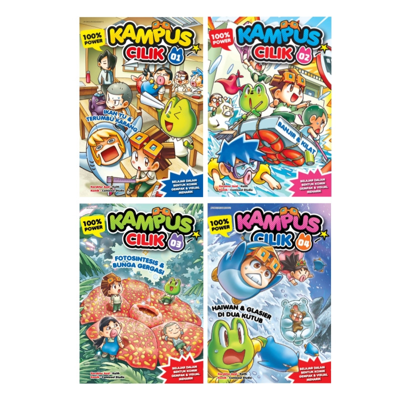 【BM Kadokawa】KAMPUS CILIK 100% POWER（BC01-04）：Haiwan & Glasier Di Dua ...