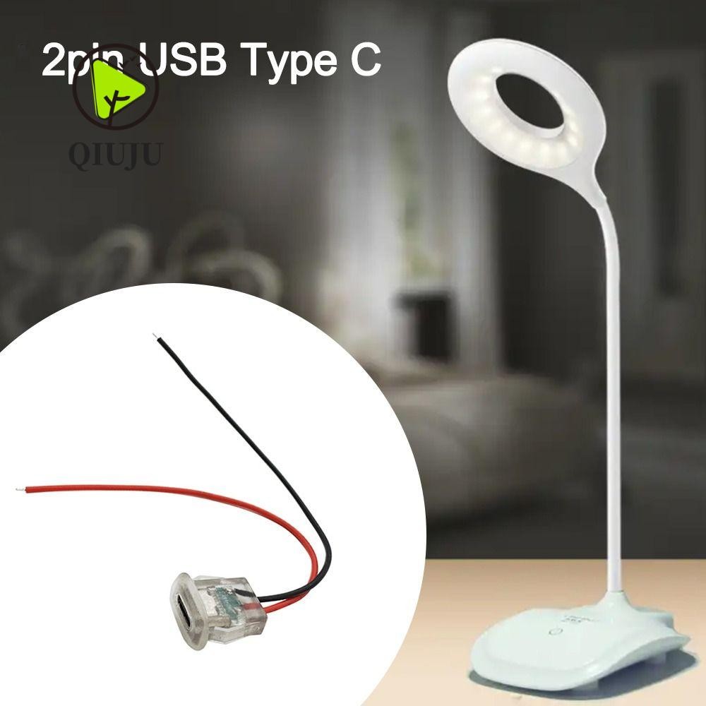 QIUJUU 5A Input Type Charging Socket, Transparent Charging Port 2pin ...
