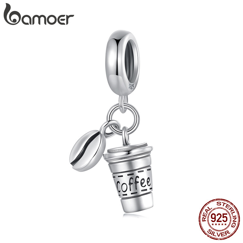 Bamoer 925 Sterling Sliver Charm Dragonfly Coffee Cup Pendant DIY for Bracelet Gifts | Shopee ...
