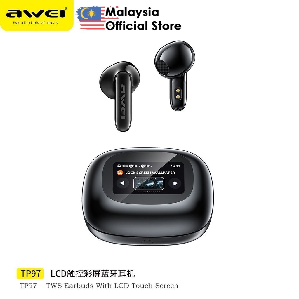 Awei TP97 Wireless Earbuds with Charging Case Bluetooth Earbuds with ...