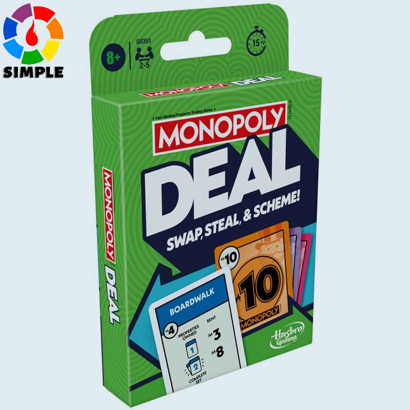 Monopoly Deal Card Game, Quick-Playing Family Card Game for 2-5 Players ...