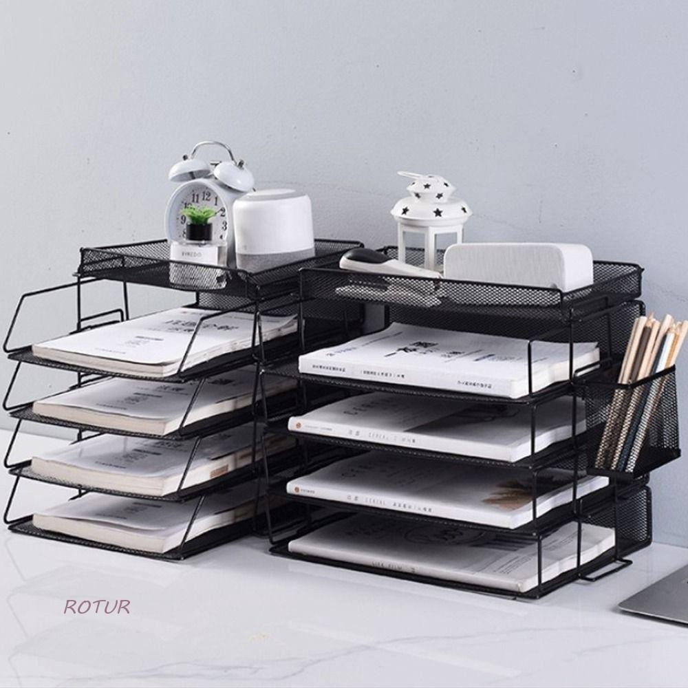 ROTUR Desktop Document Shelf, a4 Stackable File Storage Rack, Easy To ...