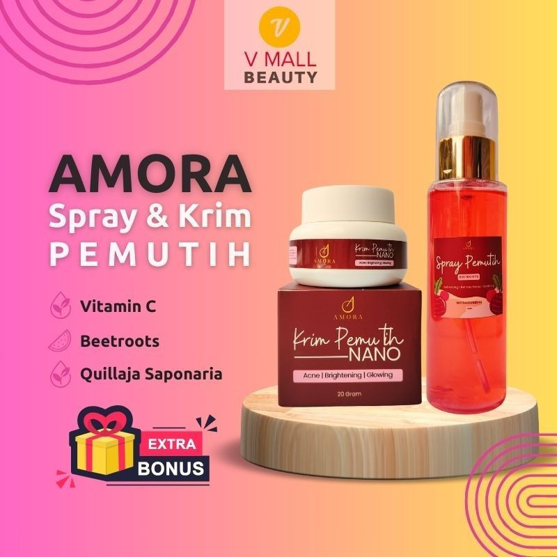AMORA WHITENING SPRAY | AMORA NANO WHITENING CREAM | Shopee Malaysia