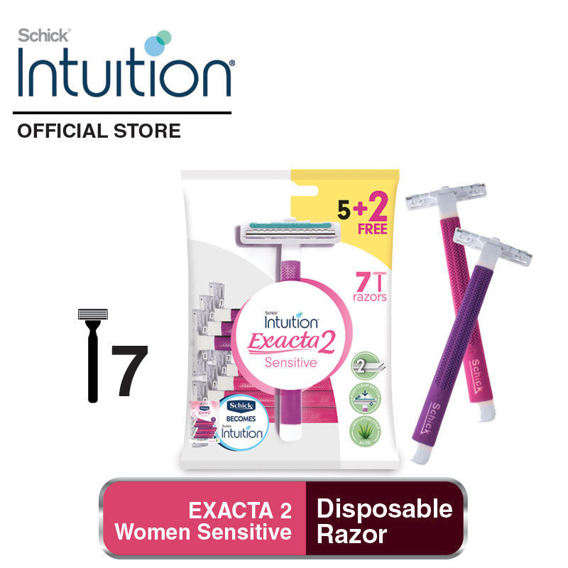 Schick Intuition Exacta 2 Sensitive ( 5 + 2 Razors ) | Shopee Malaysia