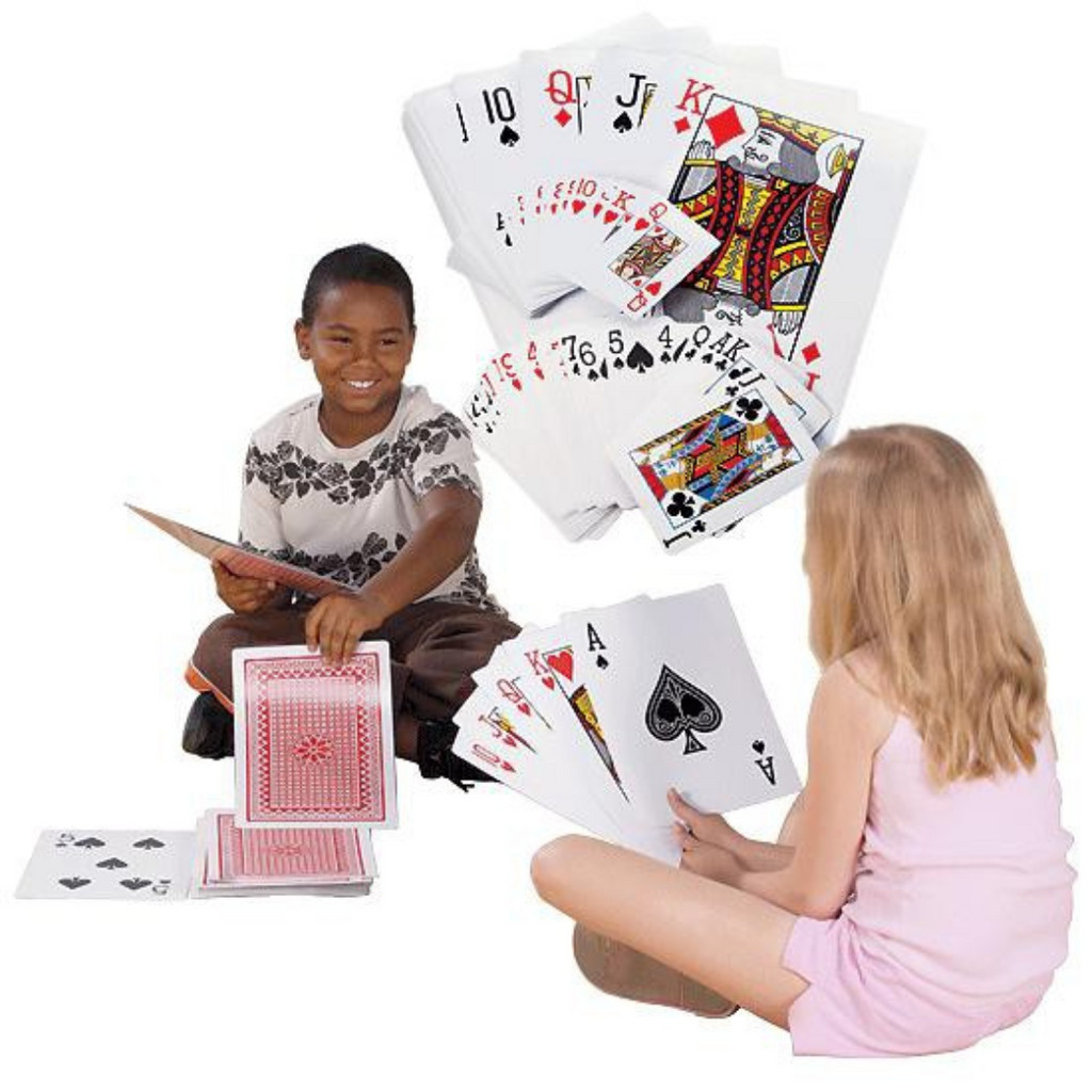 Giant Jumbo Poker Cards Casino Full Deck Oversized Playing Card A4 Size ...