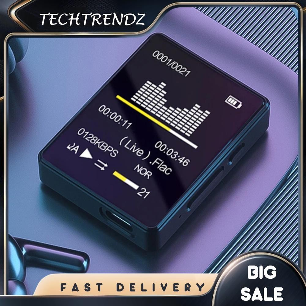 [techtrendz.my] 8/16/32/64GB Portable MP3 Player Bluetooth-Compatible 5.0 HiFi MP4 Video Player ...