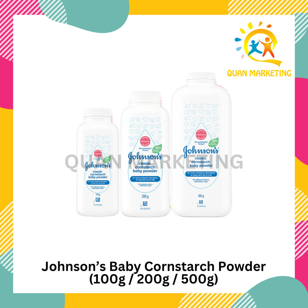 Johnson's Classic Cornstarch Baby Powder [100g / 200g / 500g] | Shopee ...