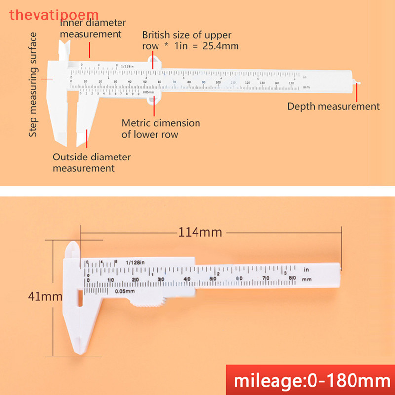 [thevatipoem] Mini Plastic Calipers DIY Tool Woodworking Metalworking ...