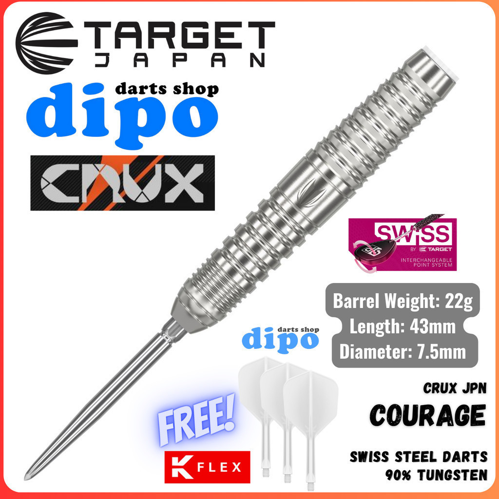 TARGET CRUX JPN COURAGE (90% Tungsten) - TARGET Swiss Steel Darts ...