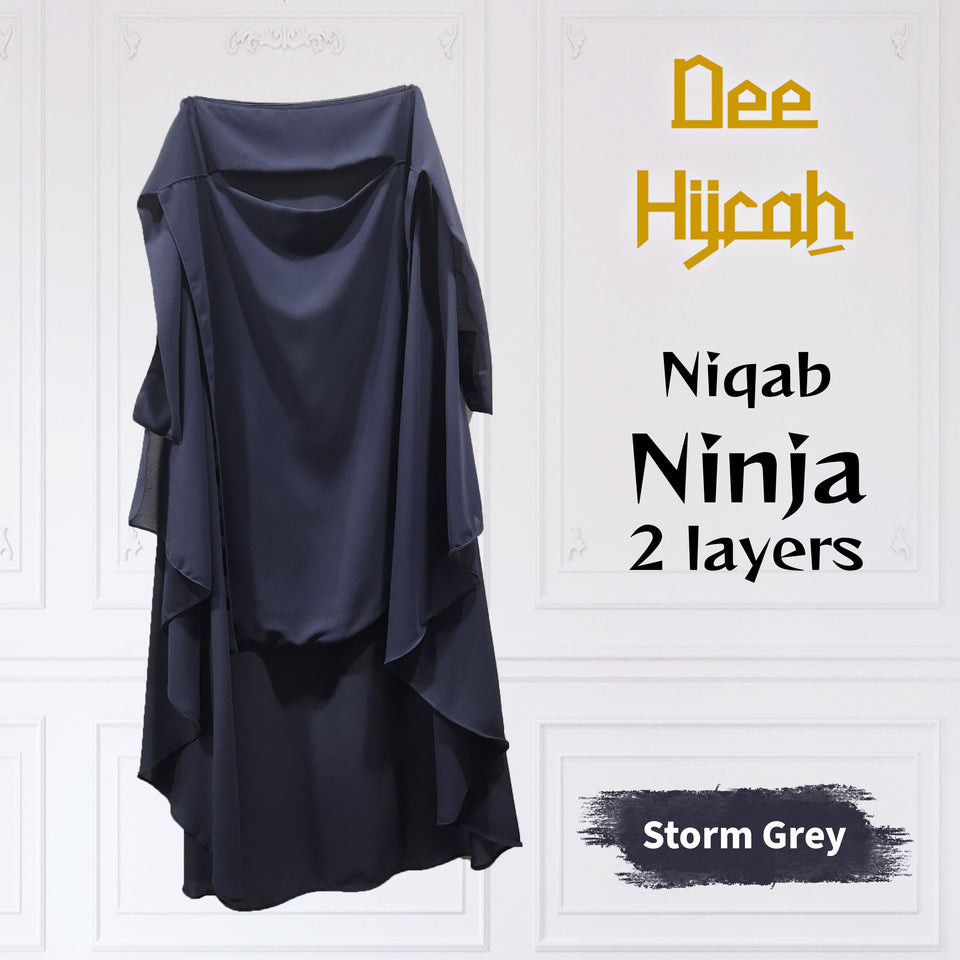 Niqab Ninja Panjang 2 layers chiffon Niqabis | Shopee Malaysia