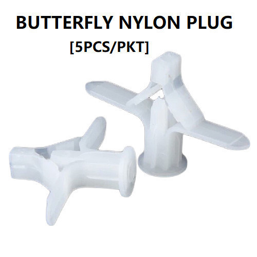 [5pcs/pkt] Nylon PVC Butterfly Plug / Partition Wall Plug | Shopee Malaysia