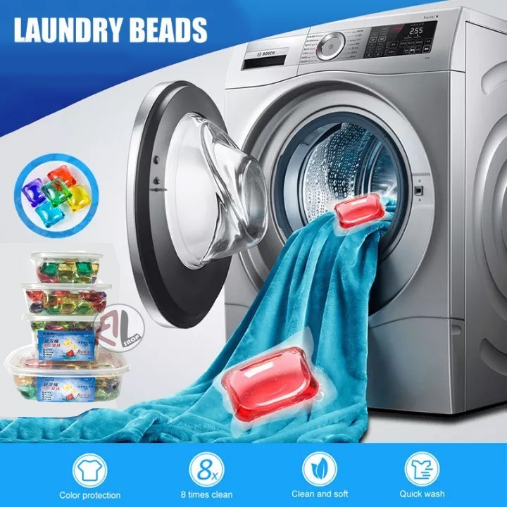 Laundry beads Laundry Pod Lasting Fragrance Cleaner Stains 8 Times ...