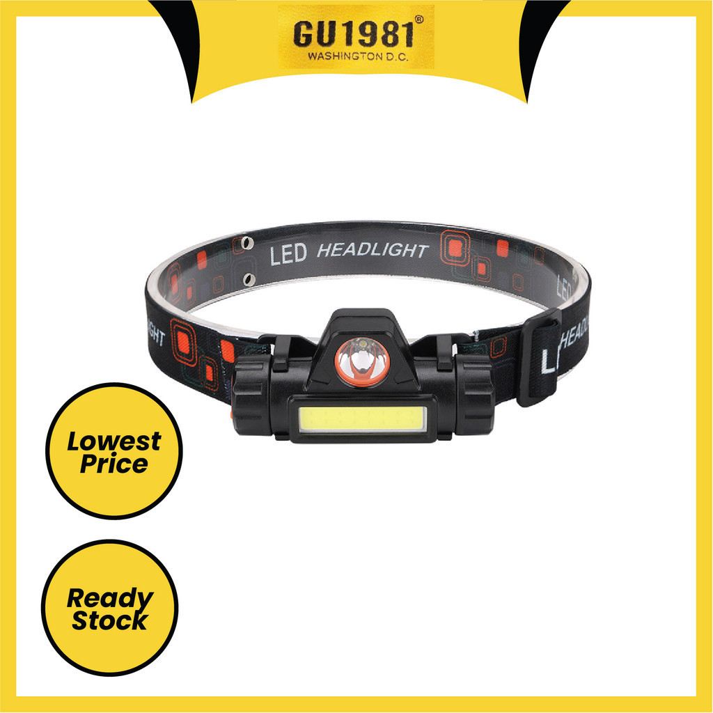 Cross-border new headlight COB+XPE mini bright headlight emergency ...