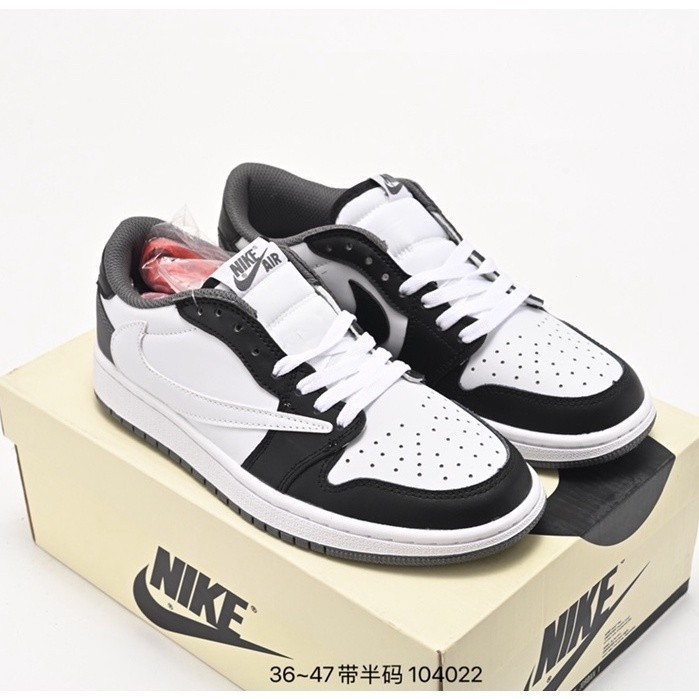 Travis Ray x Nike Air Jordan 1 low og panda basketball shoes casual ...