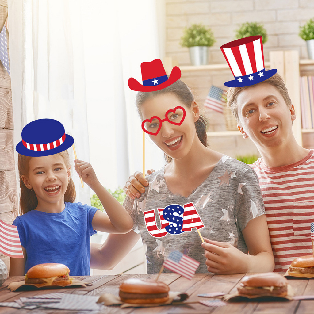 Independence Day Party Decorations Usa Themed Photo Booth Props 4th of ...