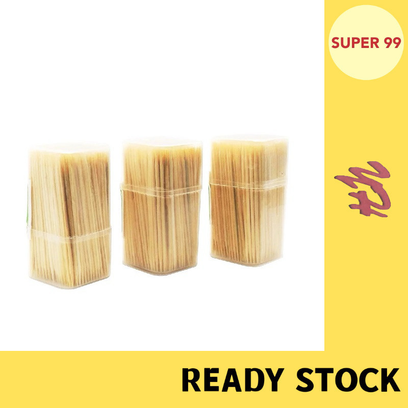 (3 BTL) Bamboo Toothpick Disposable Natural Toothpicks Fruit Single ...