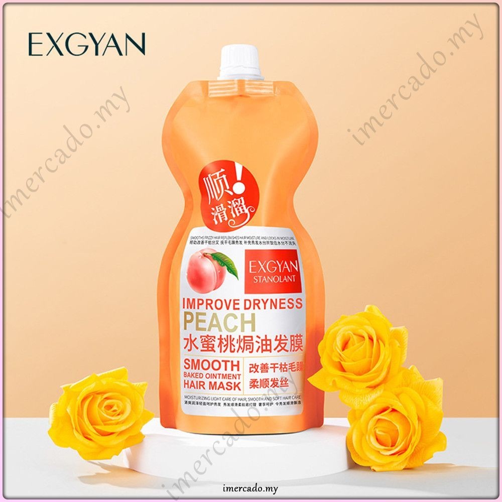 COD Peach Non Steam Hair Mask Smooth Silky For Anti Frizzy Oily Dry ...
