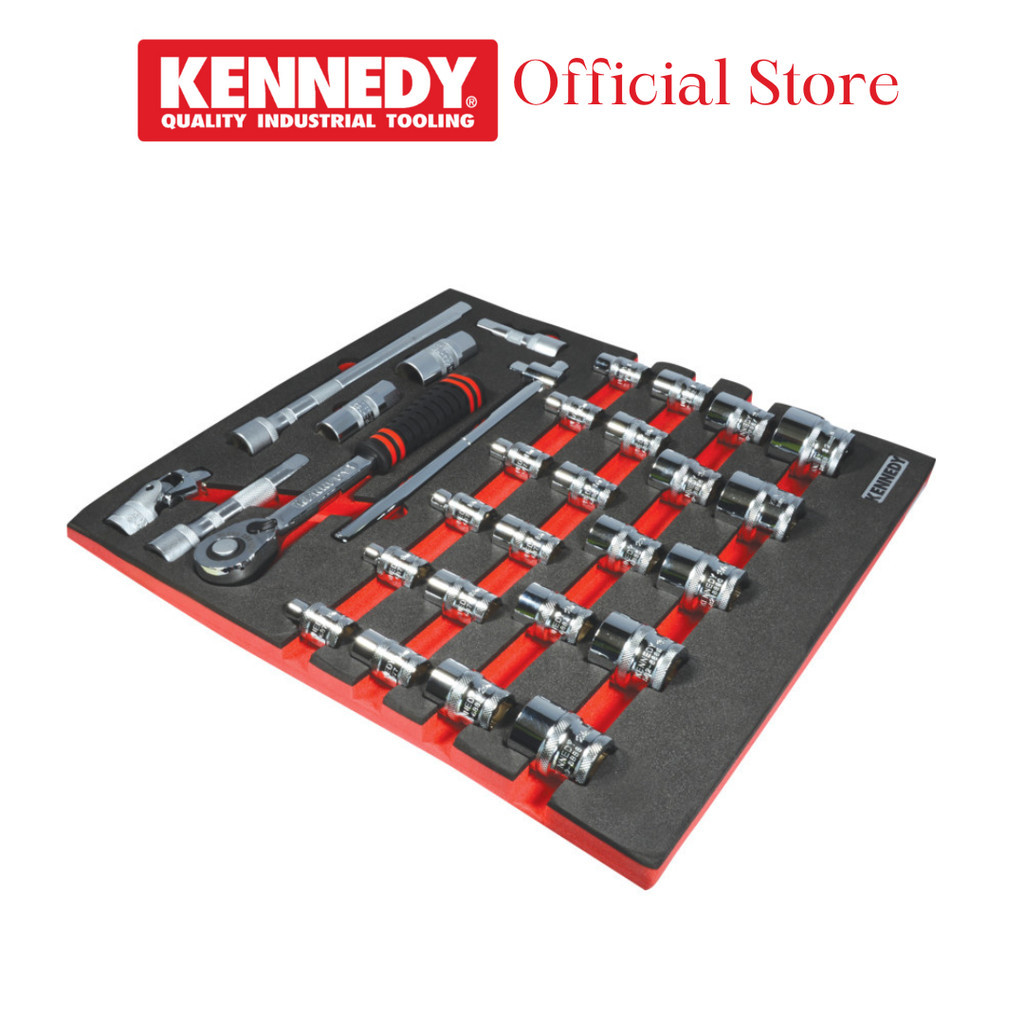 30PCS METRIC KEN-GRIP SOCKET SET1/2" SQ DR WITH FOAM T0691 | Shopee Malaysia