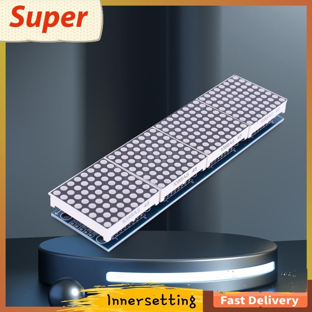 [innersetting.my] 4 IN 1 Display Single-Chip Control LED Module 5V MAX7219 Dot Matrix DIY Kit ...