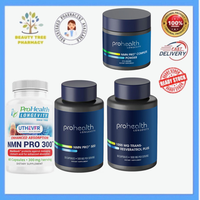 ProHealth Longevity NMN PRO 300 / NMN PRO 500 / NMN PRO Complete ENhanced Absorption Uthever NMN ...