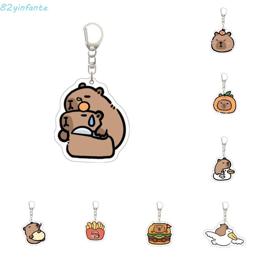 YINFANTE Capybara Acrylic Keychain, Capybara Acrylic Capibara Bag ...
