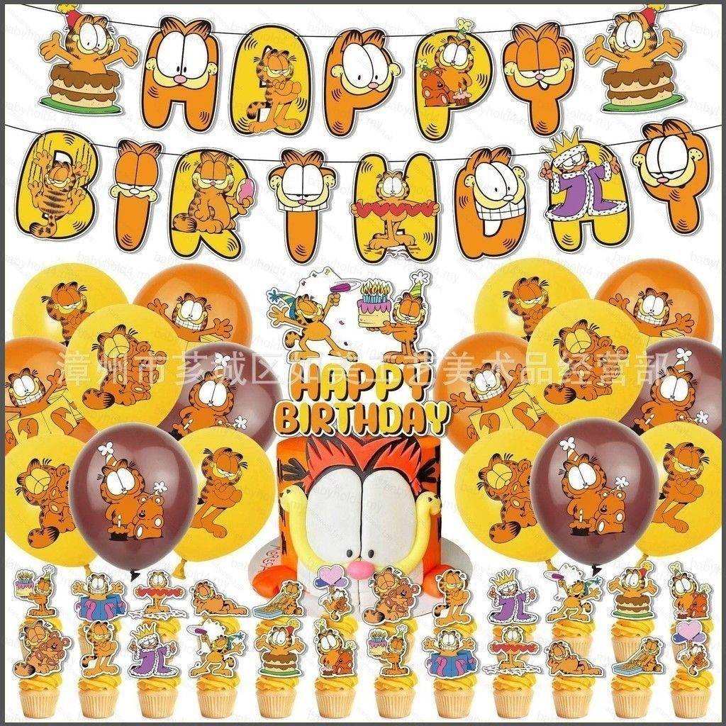 Garfield birthday Theme Party Decoration celebrate happy party Banner ...