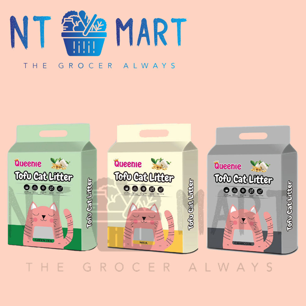 QUEENIE Tofu Cat Litter - Green Tea / Milk / Charcoal 7L | Shopee Malaysia