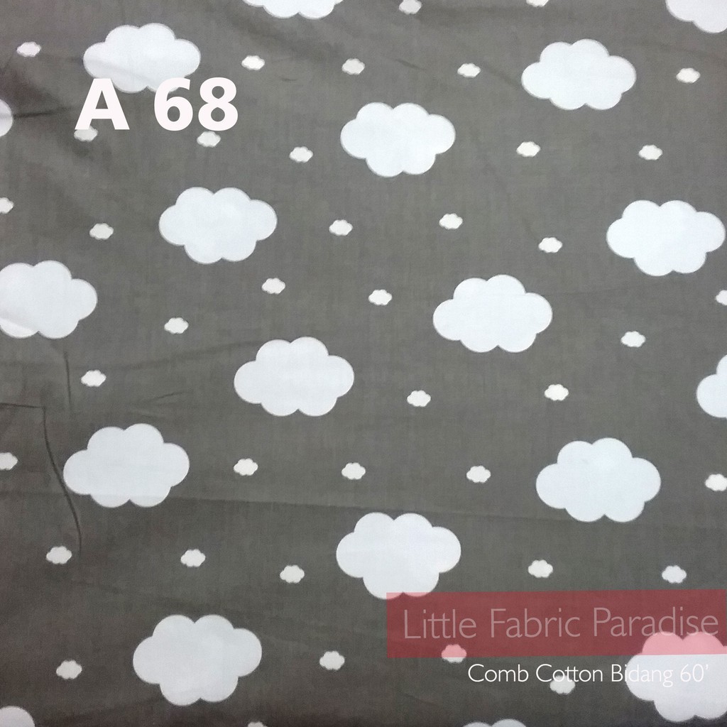 COMB COTTON / TWILL COTTON 60" (A68 cloud grey) | Shopee Malaysia