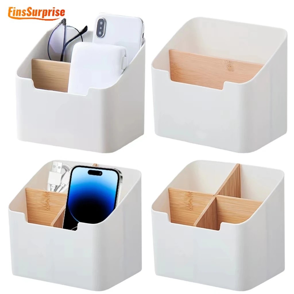 Multipurpose Wooden Home Storage Box Small Items Ruler Pencil Organizer ...