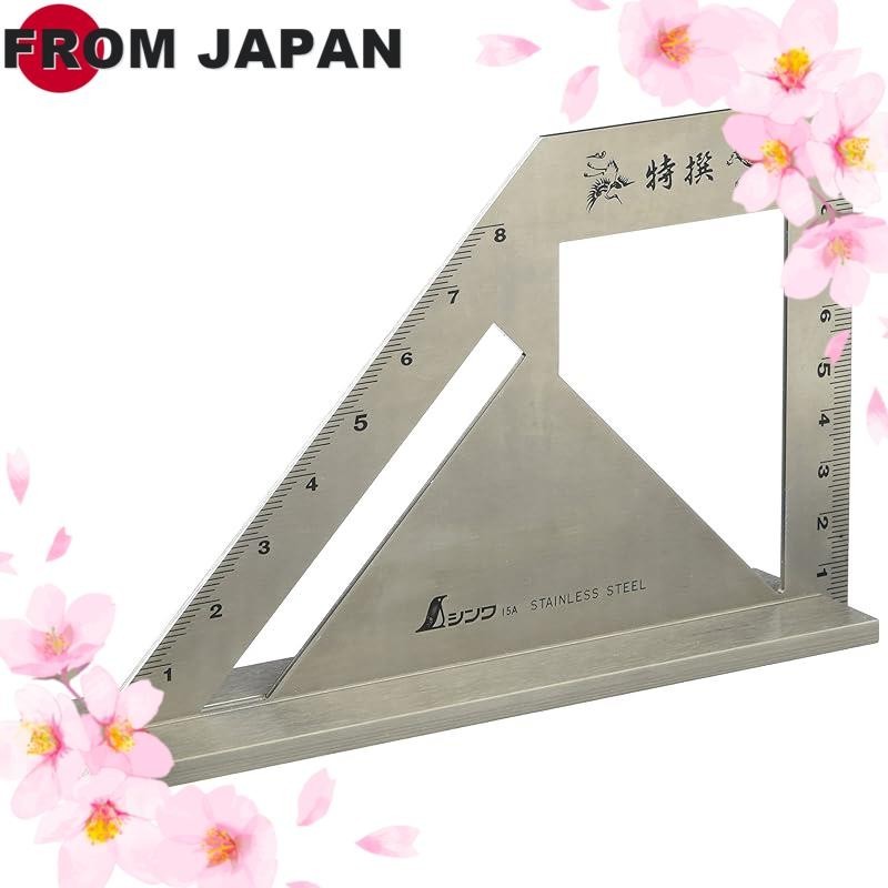 Shinwa Sokutei Tip-type square with wide base, base width 40mm 62189 ...