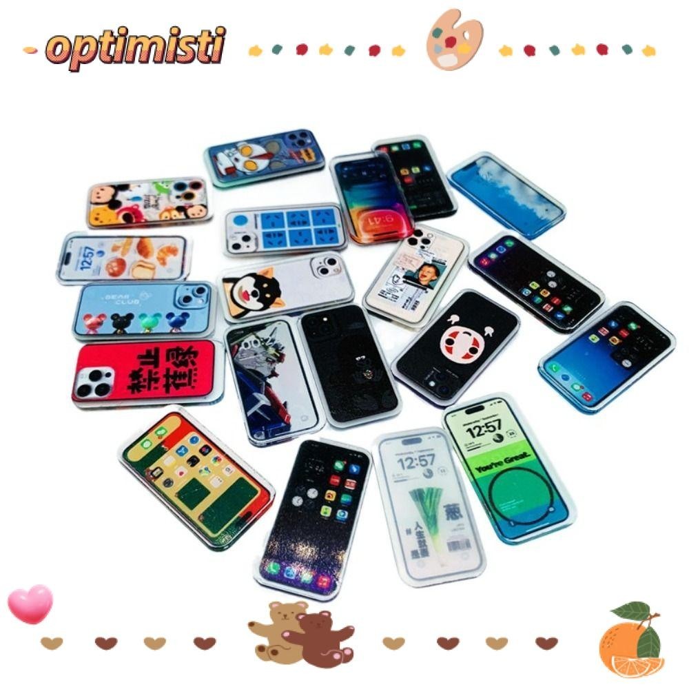 OPTIMISTI 1:12 Dollhouse Miniature Mobile Phone Model, EVA DIY Gift ...