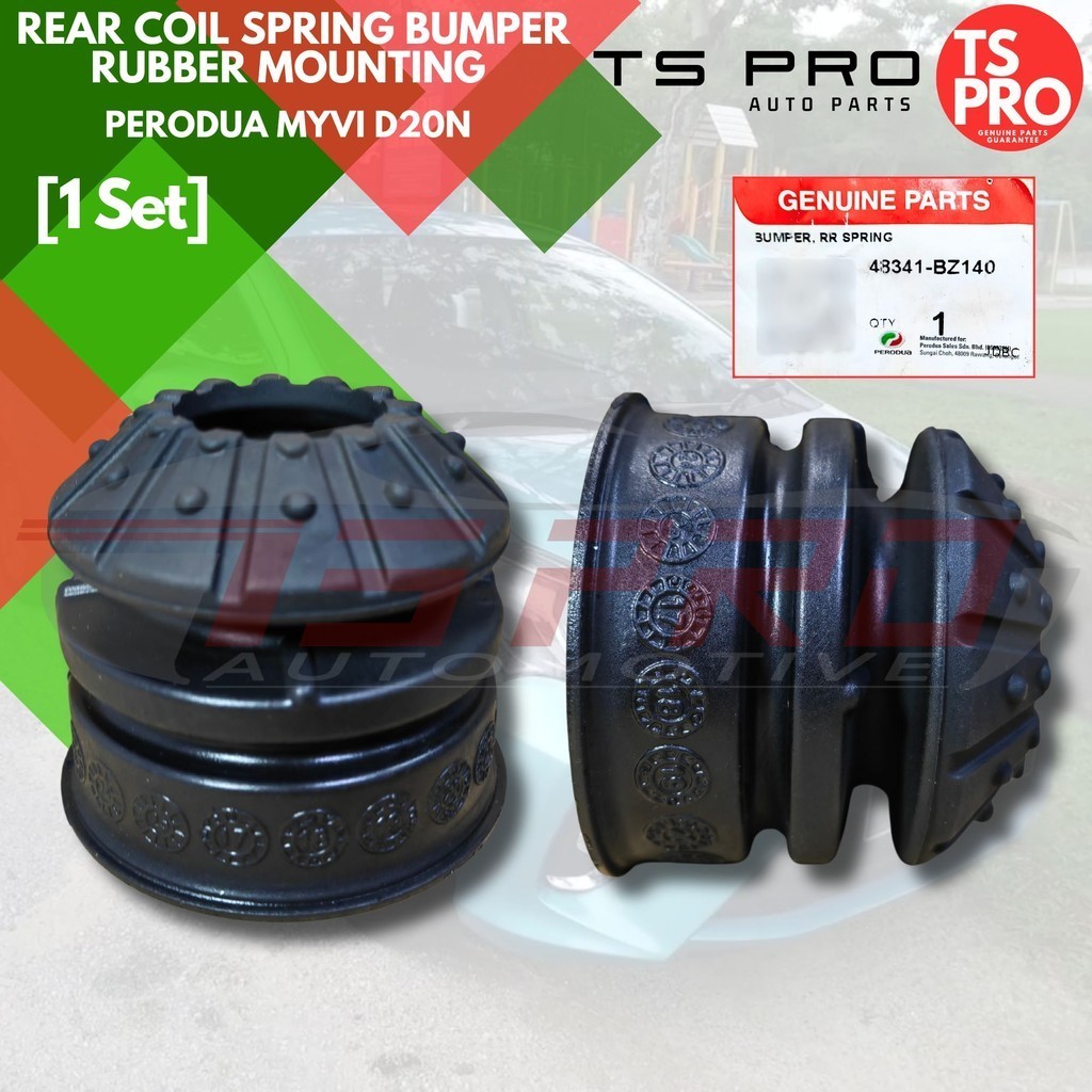 [1 Pair] Perodua Myvi D20N Genuine Rear Coil Spring Bumper Rubber ...