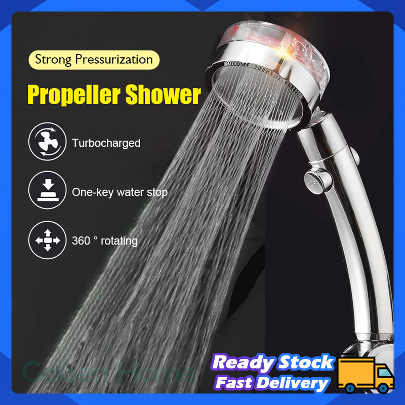 Shower Head with Turbo Fan High Pressure Magic Small Waist Rainfall ...