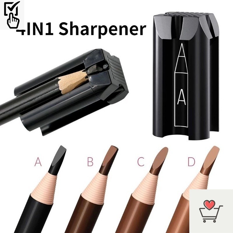 MBR 4IN1 Eyebrow Sharpening Pen Auxiliary Tool Pointed Flat Four-sided ...