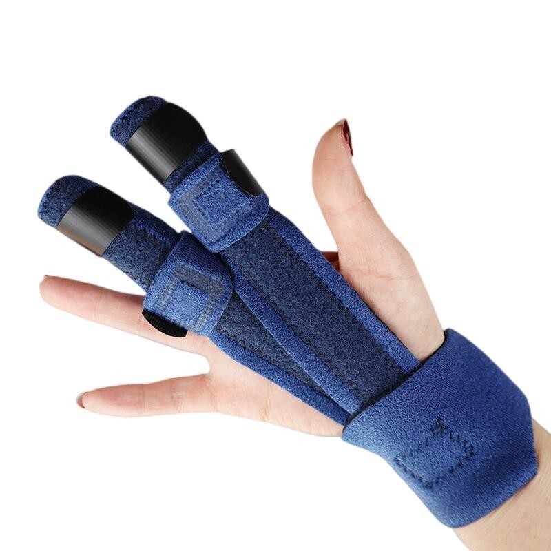 Adjustable 2 Finger Splint Hand Wrist Brace Support for Trigger Finger ...