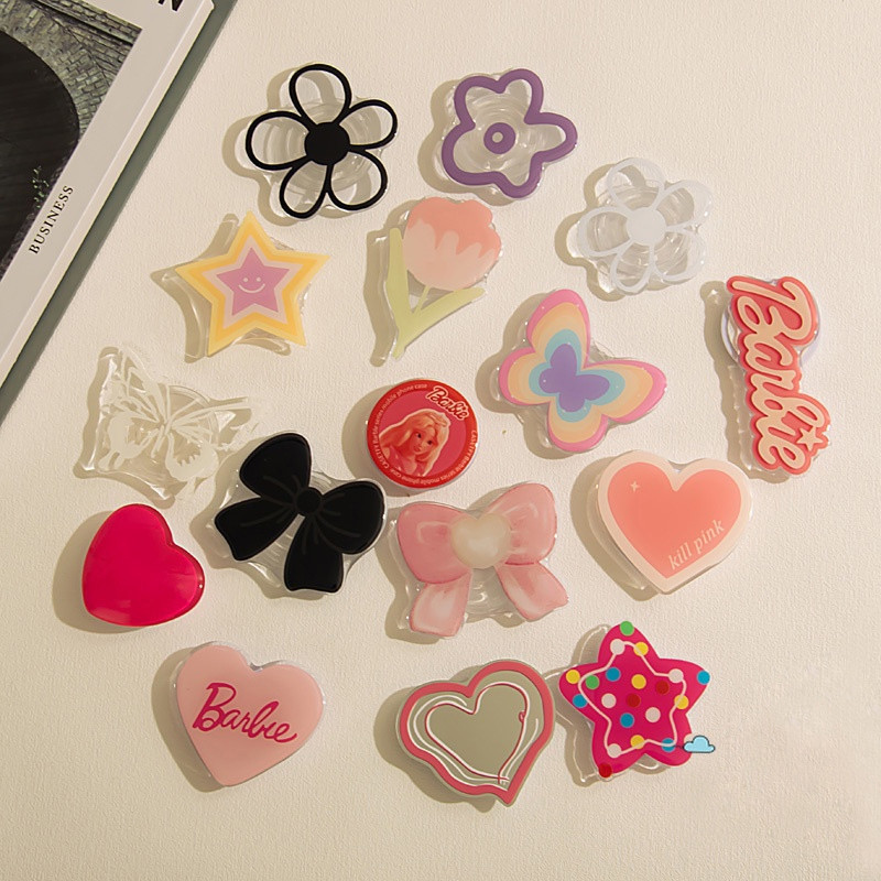 Cute pop socket/Barbie Pink Love Popsocket Phone Holder/Heart Bow ...