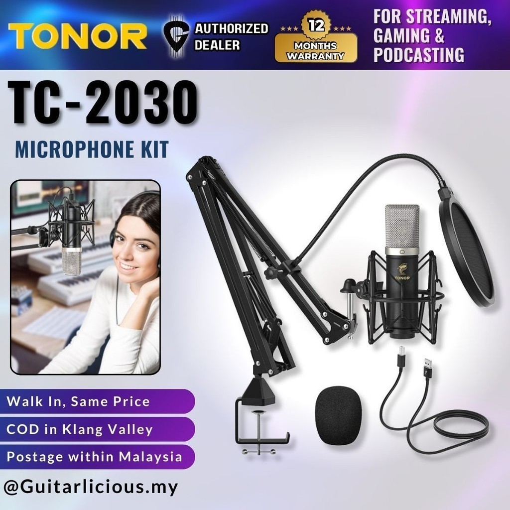 TONOR TC-2030 USB Condenser Microphone Kit ( TC 2030 / TC2030 ...