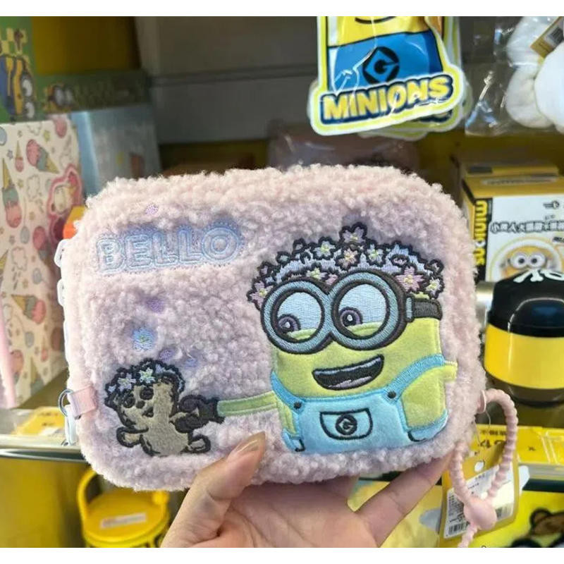 2024 Universal Studios Minions Plush coin Purse, Bob Tim Cherry Blossom ...