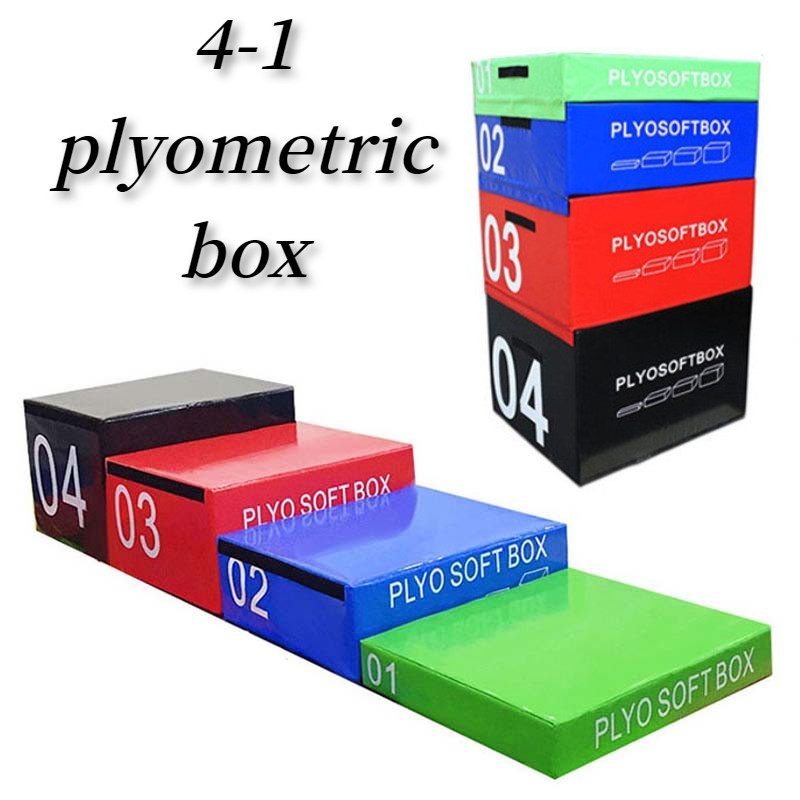 4 in 1 Foam Plyo Jump Box for Box Jumping Practice Plyometric Exercise ...