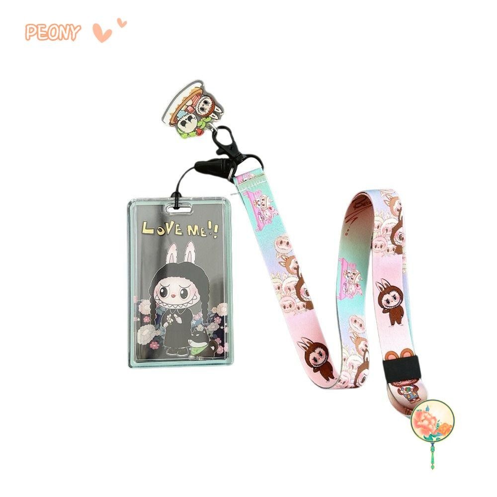 PEONY-HOME ID Card Holder, Multifunctional Labubu Card Sleeve, Cute ...