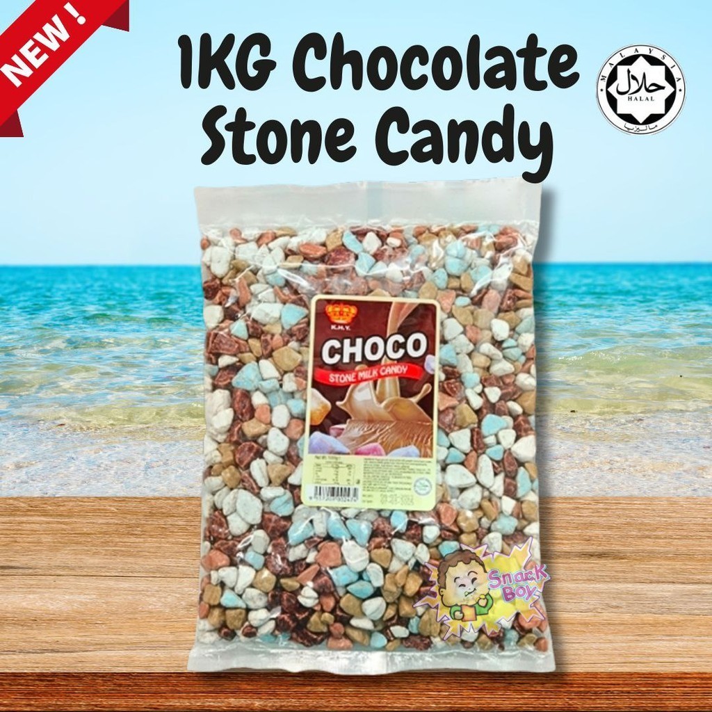1KG Stone Milk Chocolate Candy Childhood Snacks Gula Batu Coklat ...
