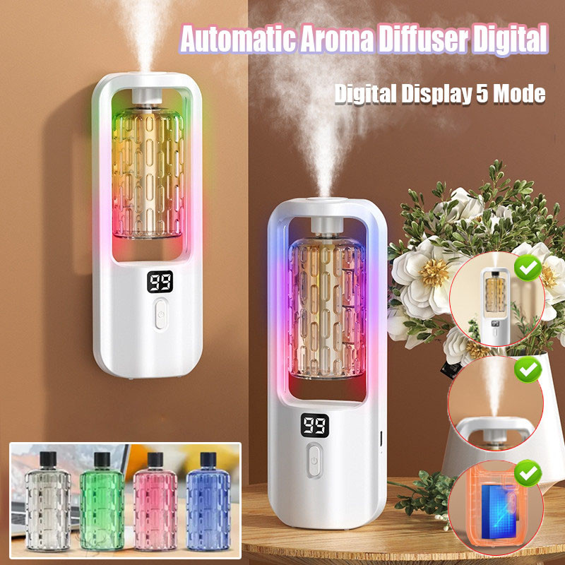 Automatic Aroma Diffuser Digital Diffuser Rechargeable Humidifier ...