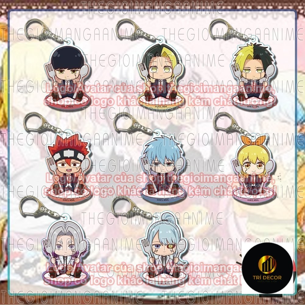 Mashle Key Chain: Magic and Muscles ver Eat Muscles and anime chibi ...