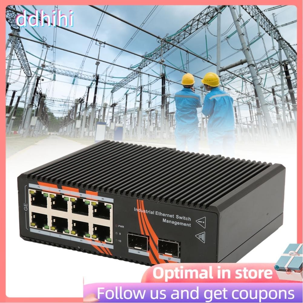 Ddhihi 8 Ports Gigabit Ethernet Switch Wall Mount Support Cascading for ...