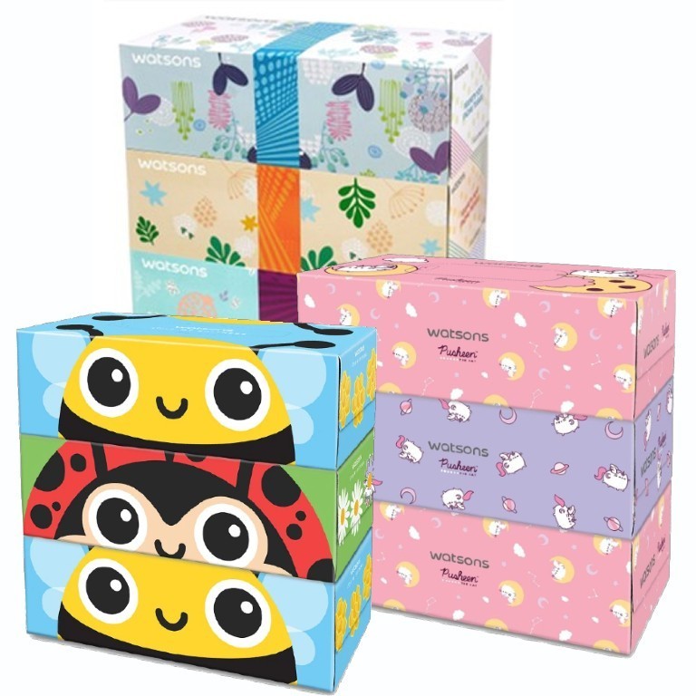 Watsons Velvety Soft Box Tissues (3 Ply x 100s x 3 Box) | Shopee Malaysia