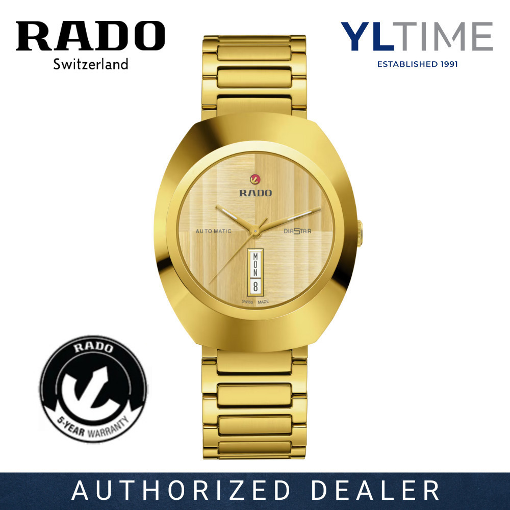 Rado Gent R12161253 DiaStar Original Unisex Yellow Gold Colour PVD ...