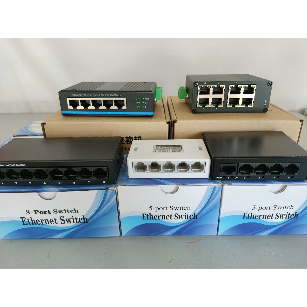 5 Port 8 Port 100Mbps 1000Mbps Gigabit Network Switch RJ45 LAN Desktop ...