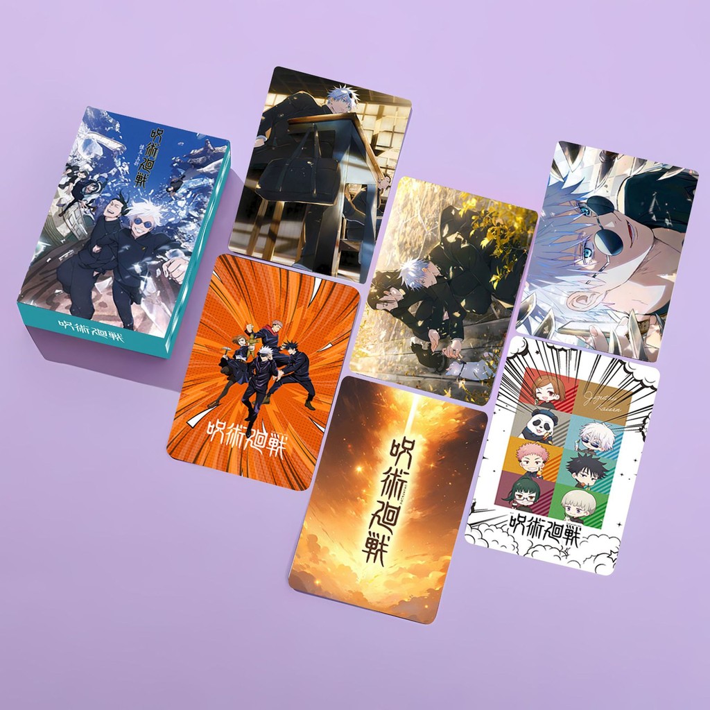 50-92pcs Manga Manhwa Jujutsu Kaisen Laser Holographic Lomo Cards ...