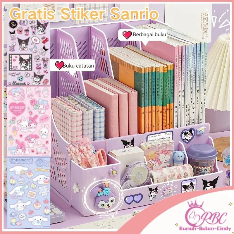 LOKAL [Local Seller] Sanrio Minimalist Aesthetic Bookshelf Desktop Book ...